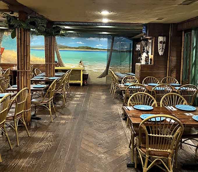 Beach murals transport you somewhere warm while you're actually just minutes from the Garden State Parkway.