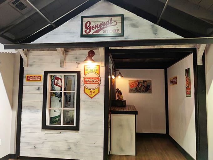 Step inside this recreated General Store and you'll half expect someone to hand you a cold bottle for a nickel.