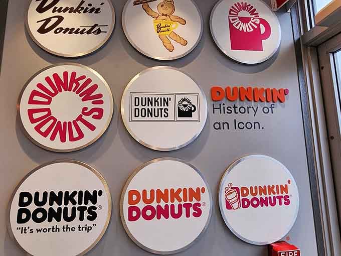 Those vintage logos tell the evolution story better than any textbook, from "It's worth the trip" to simply iconic.
