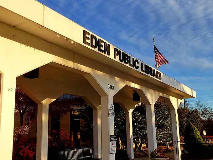 The Eden Public Library, where knowledge is free and the parking is even better.