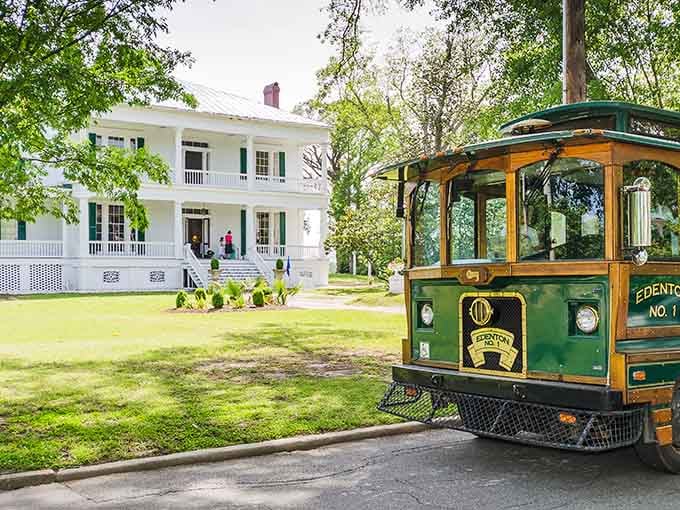 The Edenton Trolley offers a civilized way to tour town without wearing out your shoes on the brick sidewalks.