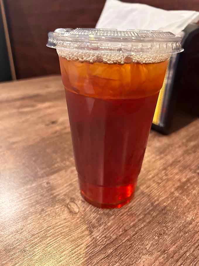 Sweet tea so refreshing it'll make you forget you're about to tackle a sandwich the size of Texas.