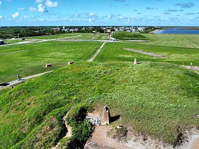 From up here, you realize Fort Travis isn't just a fort, it's practically its own little world.