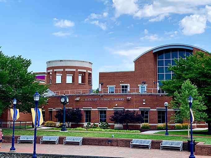 The C. Burr Artz Library combines modern design with brick tradition, creating architectural harmony that actually works.
