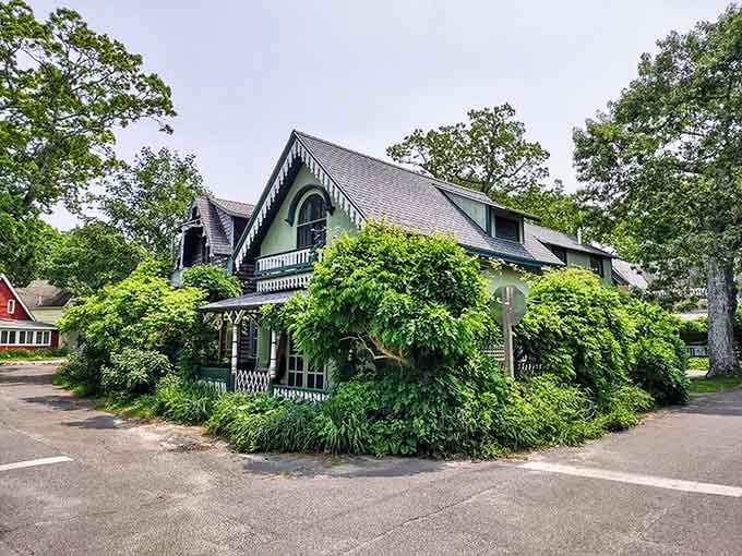 Nature decided to redecorate this cottage, and honestly, the vines are doing a spectacular job.