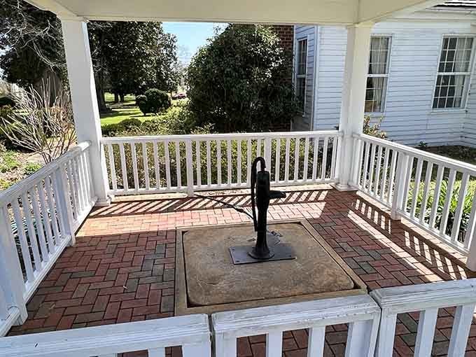 There it is, the actual water pump where Anne Sullivan spelled W-A-T-E-R and lit up the world.