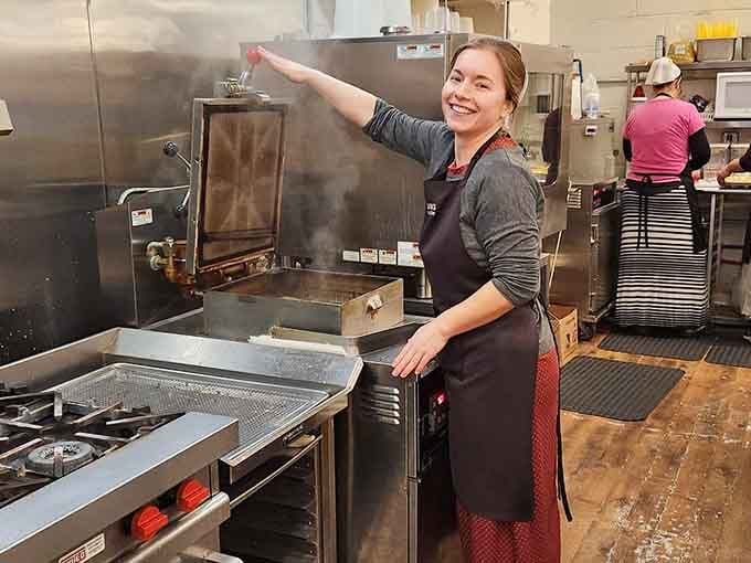 Behind the scenes where the magic happens, turning flour and butter into reasons to drive across the county.