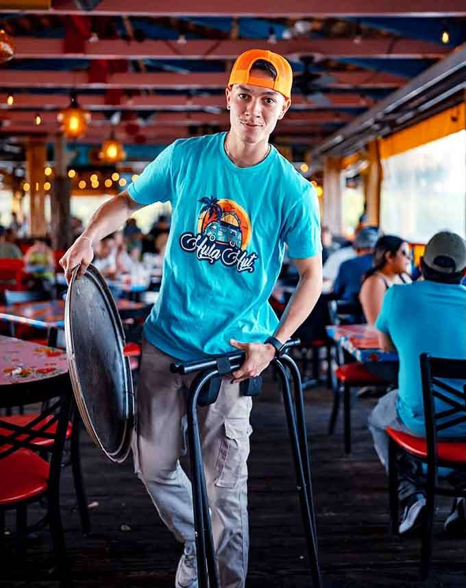 The staff here wear their Hula Hut pride on their sleeves, literally, and the energy is completely contagious.