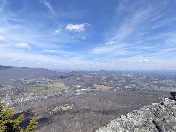 From up here, the whole valley looks like a painting someone forgot to put behind glass.