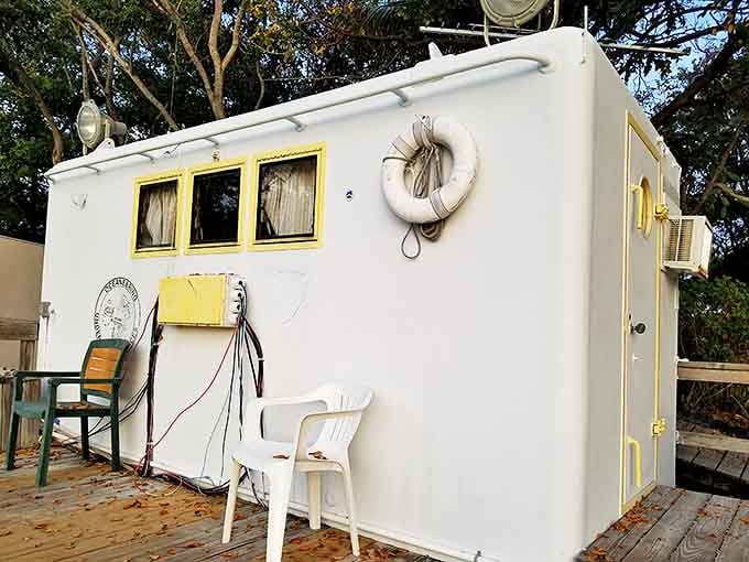 The habitat on land looks like a time capsule from when underwater living seemed like humanity's future.