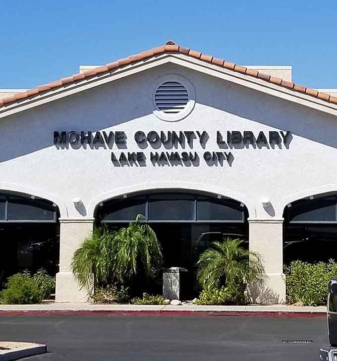 The Mohave County Library branch in Lake Havasu City. A well-read community is always a sign of a good town.