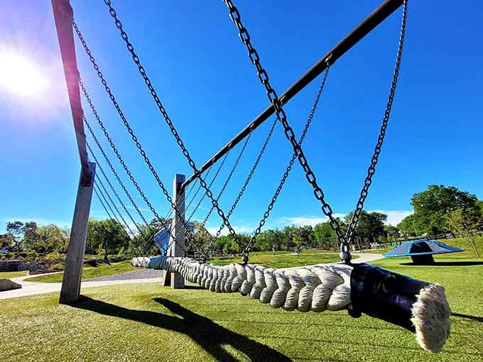 Rope swings that channel everyone's inner Tarzan, regardless of whether your knees approve of the idea anymore.