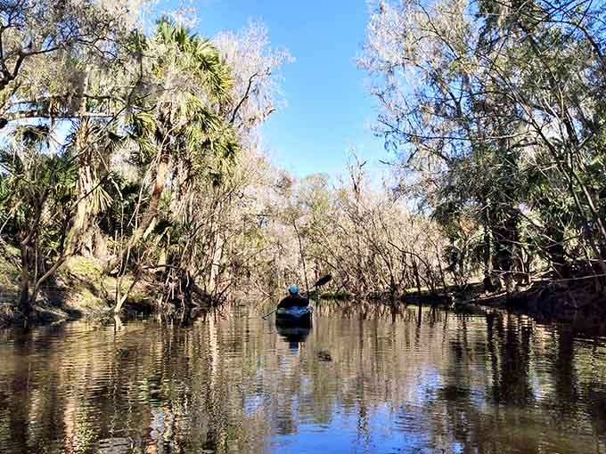 Kayaking through this scenery beats any theme park ride, and the wait time is nonexistent.