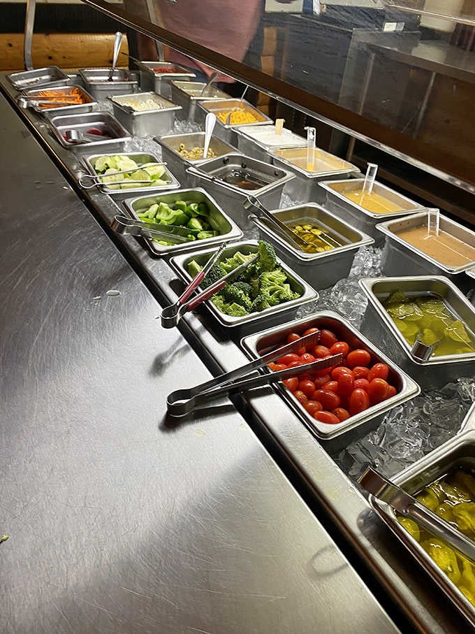 A salad bar so fresh and well-stocked, it could make even the most devoted meat lover pause and reconsider their priorities.