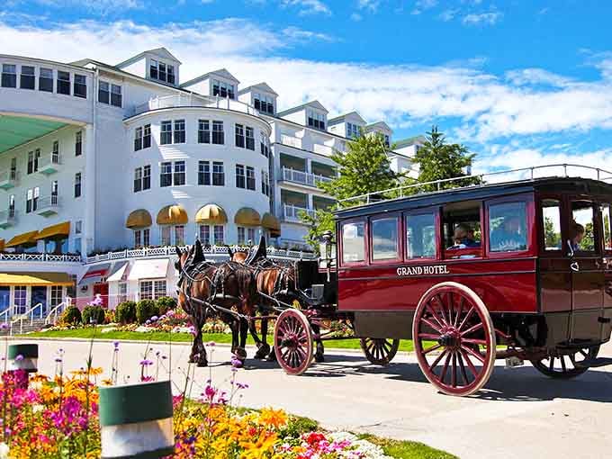 The Grand Hotel's carriage pulls up like it's been doing this forever, because honestly, it pretty much has.