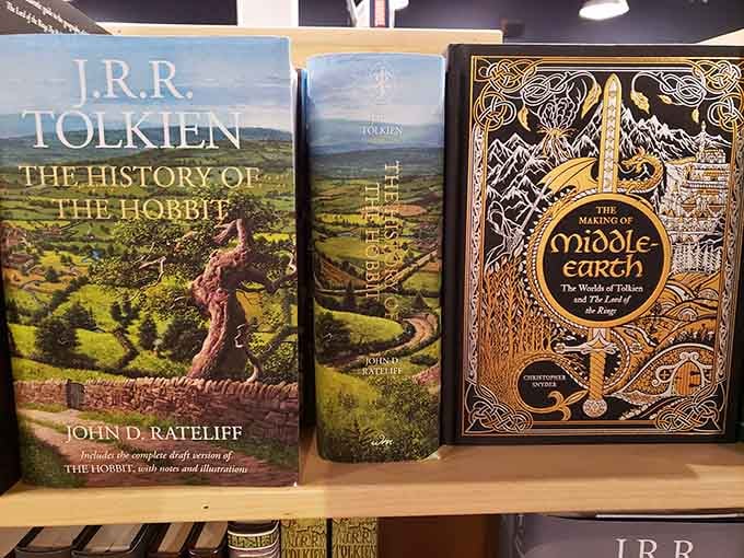 Tolkien fans, your people are here. These shelves understand that Middle-earth deserves its own dedicated real estate.