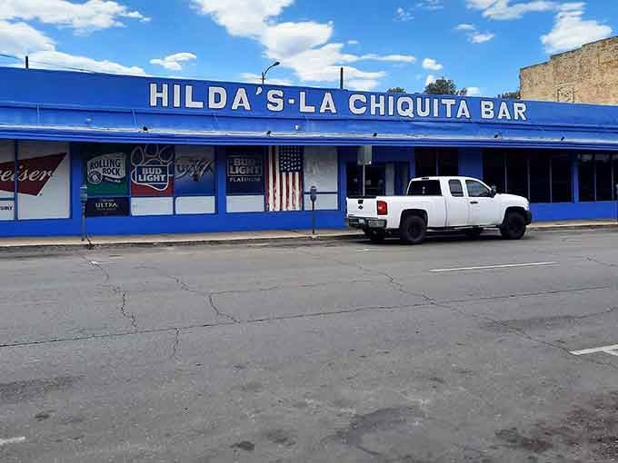 Hilda's La Chiquita Bar is the kind of blue-painted local institution that every great American town quietly depends on.