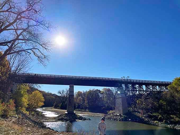 Blue skies and a historic bridge make for the kind of day that restores your soul.