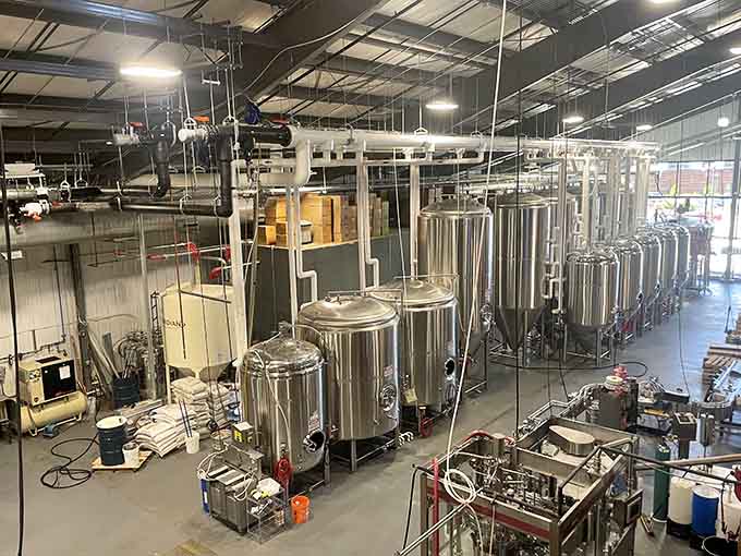 The gleaming tanks where all the magic happens, proof that great beer requires both art and science.