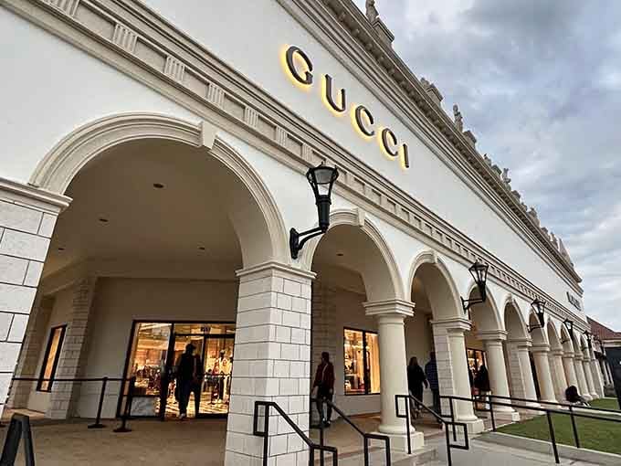 Gucci under grand arches and warm lamplight, this is what it looks like when luxury decides to meet you halfway.