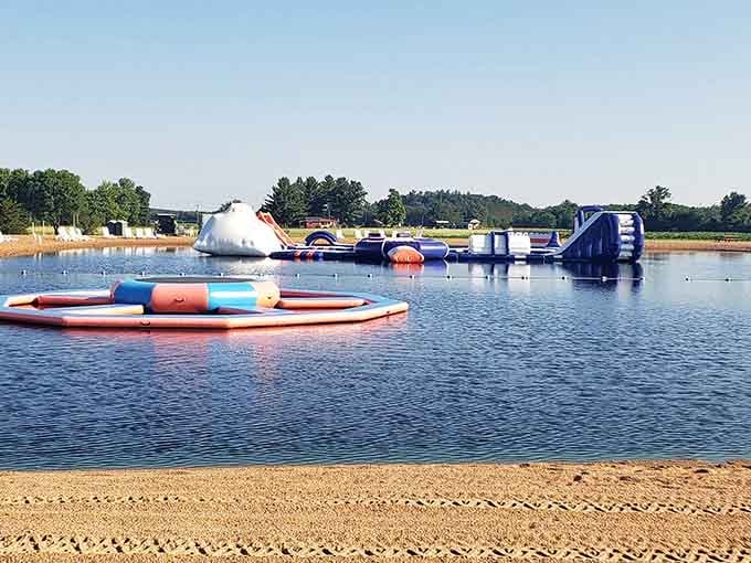 An inflatable obstacle course that makes adults secretly wish they were twelve again. No judgment here whatsoever.