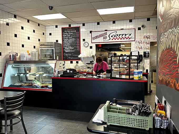 Behind that counter, good things are happening, and the chalkboard specials suggest today is already a great day to be hungry.
