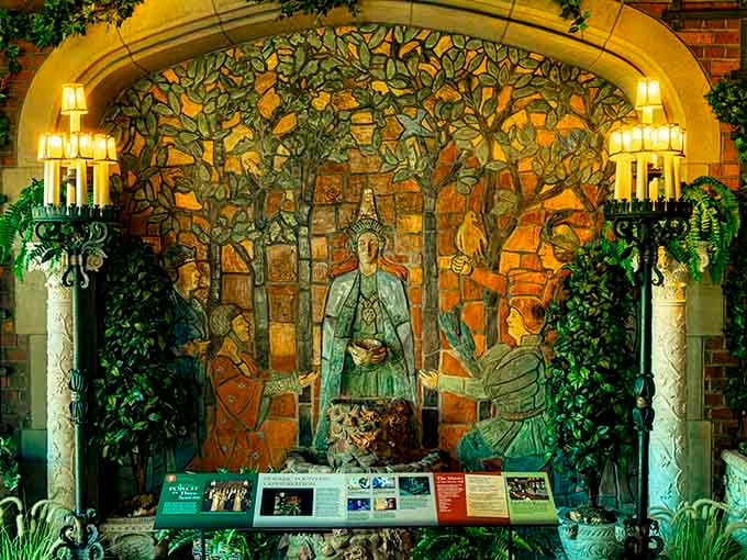 The Pewabic Fountain mosaic is a genuine work of art hiding in plain sight, right here in northeastern Ohio.