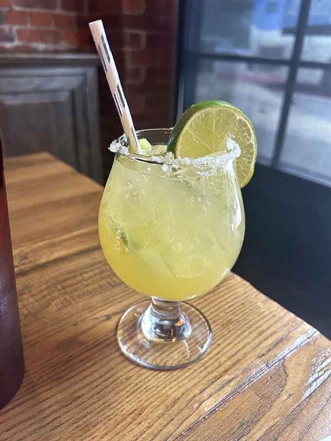 That margarita brings the heat with jalapeño and sweetness with pineapple—balance in a glass, friends.
