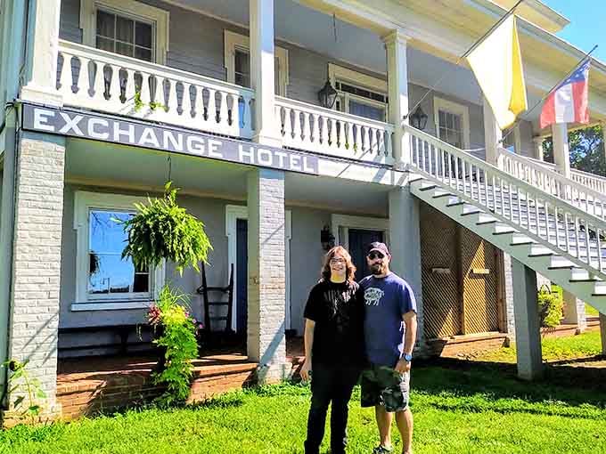 Two visitors, one remarkable building, and a whole lot of history standing between them and the front door.