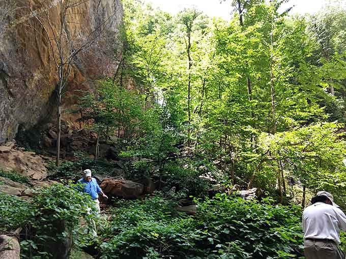 Exploring the rocky terrain around the lake, where every turn reveals something worth stopping for.