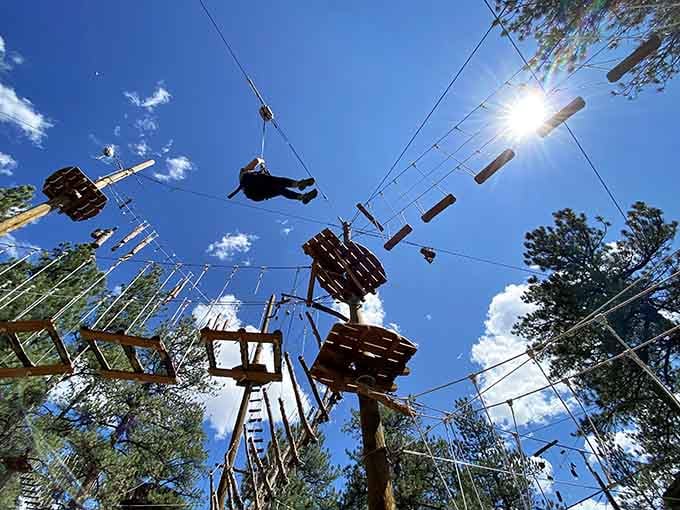 Against a Colorado blue sky, this aerial course looks less like a park and more like a dream you had once.