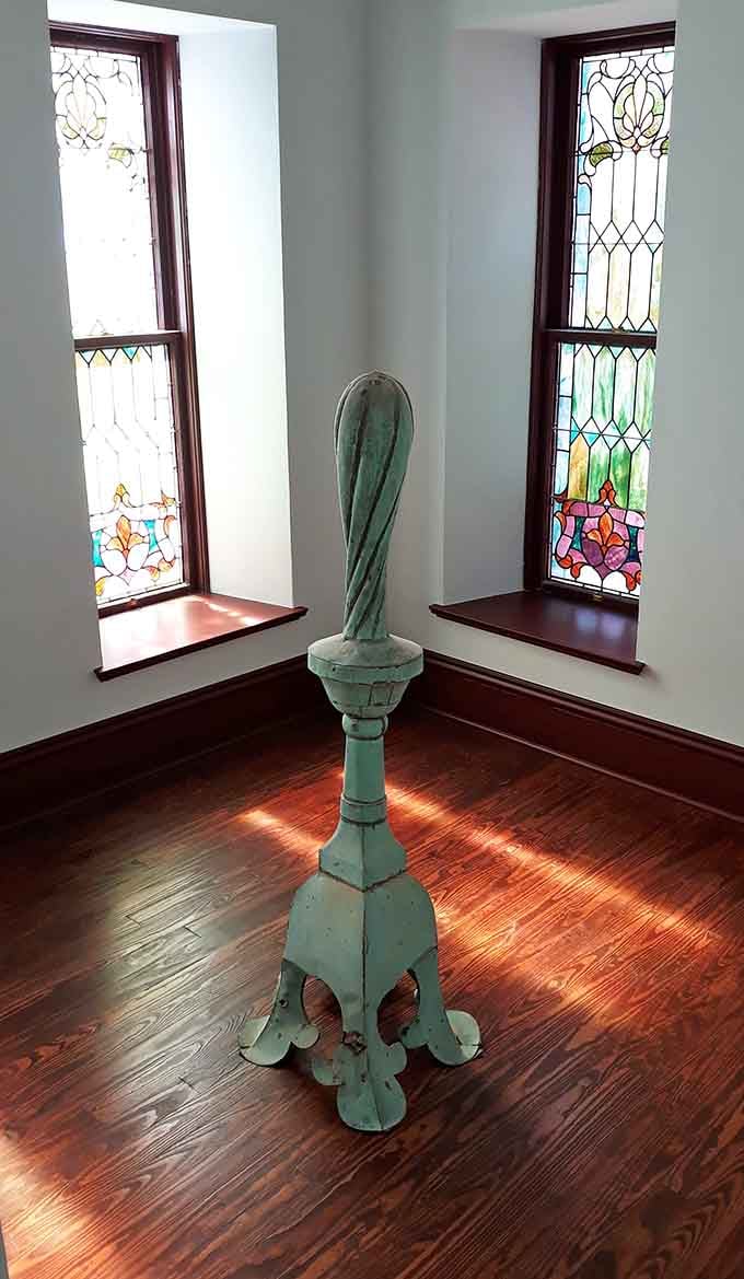 Even the weathered architectural elements tell stories about craftsmanship and the passage of time through Southeast Texas.
