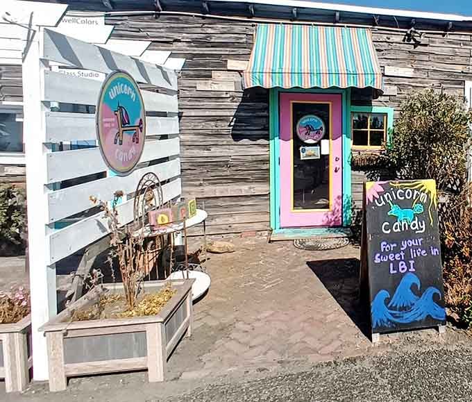 Unicorn Candy adds a splash of whimsy to the working docks, because fishermen have sweet tooths too.