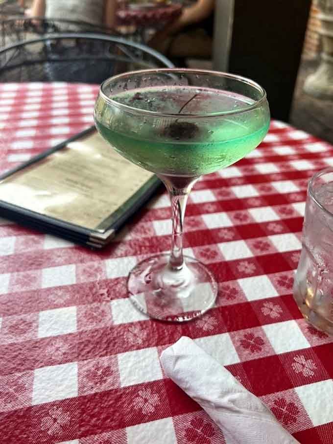 An appletini that's unapologetically retro and absolutely refreshing, just like this entire Galena experience.