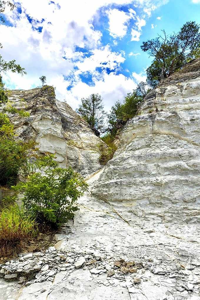 The layered texture of these formations tells stories that predate human history by millions of years.