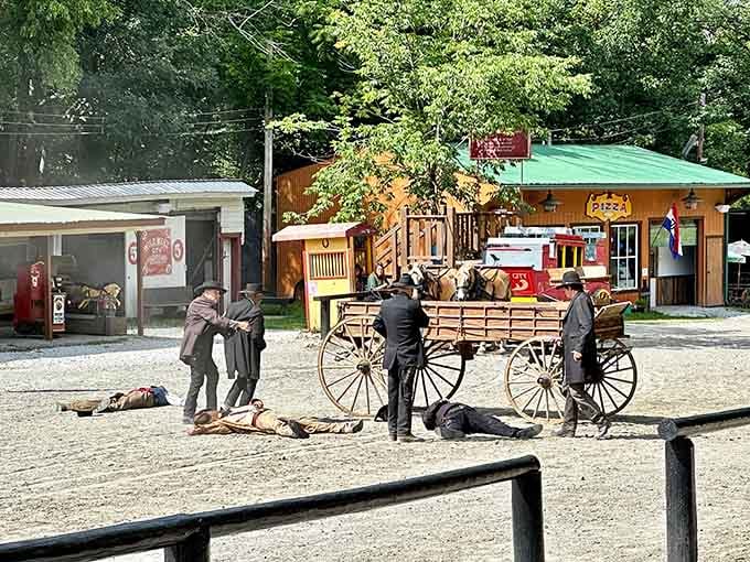Outlaws down, justice served, and the crowd goes absolutely wild. Another day in Stanhope.