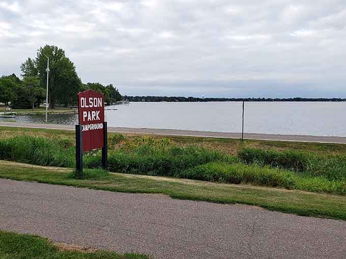 Olson Park Campground sits right on the lake's edge, making it the kind of overnight stay that ruins regular camping forever.