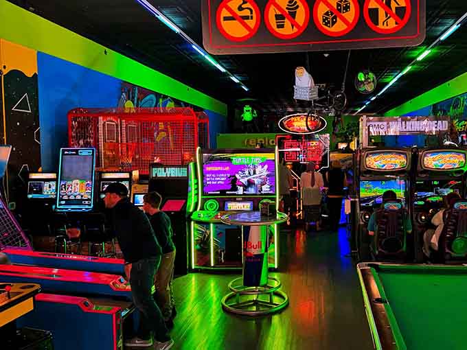 Timeline Arcade in York is pure, unapologetic fun, the kind of place that turns adults back into kids instantly.