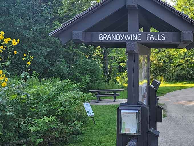 The trailhead kiosk is your friendly starting point, where the adventure officially begins and excuses officially end.