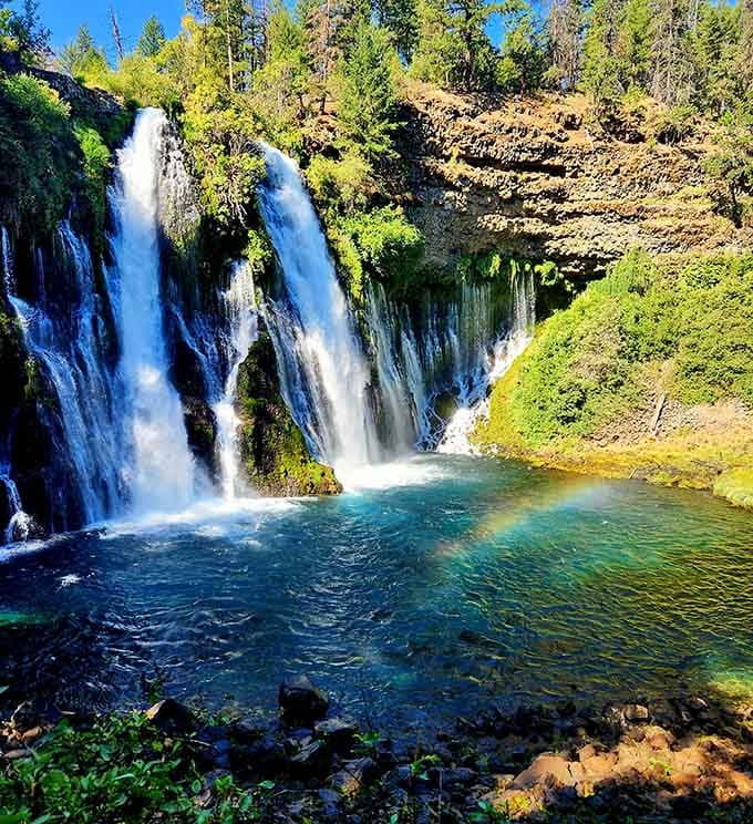 That turquoise plunge pool is so impossibly blue, you'll spend ten minutes convincing yourself it's actually real.
