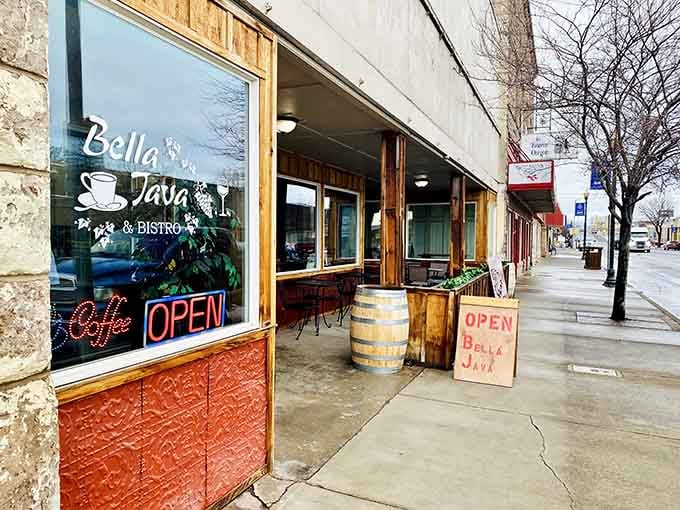 Bella Java and Bistro, your downtown Burns coffee stop, where the welcome sign might as well say "stay awhile."