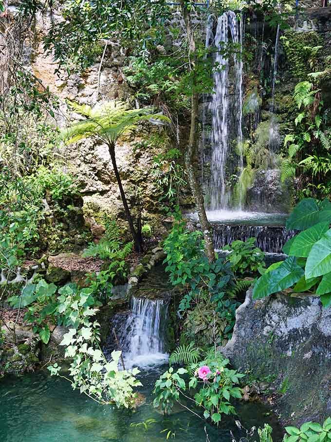 Cascading waterfalls tumbling down moss-covered rock walls. This is the soundtrack your soul needed.