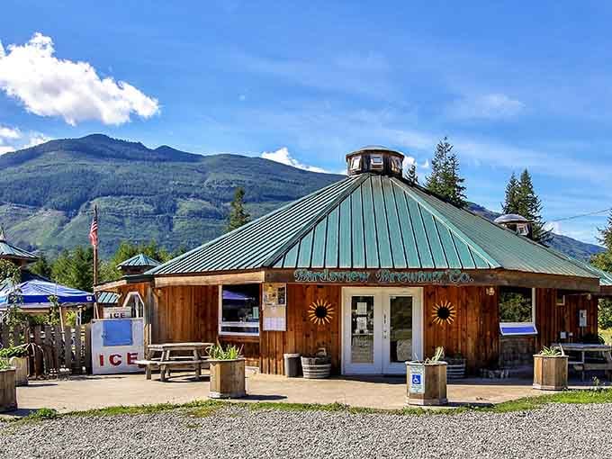 Birdsview Brewing Company sits beneath a mountain view that would make any cold pint taste even better.