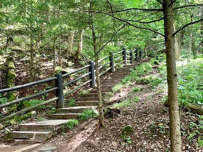 These stone steps have been leading people toward something wonderful for a very long time, and they're still at it.