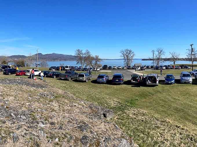 Even the parking lot has a view that most vacation destinations would charge serious money to show you.