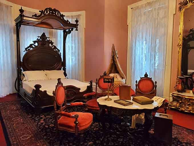 That elaborately carved Victorian bed frame makes your current bedroom furniture feel like it needs a serious pep talk.