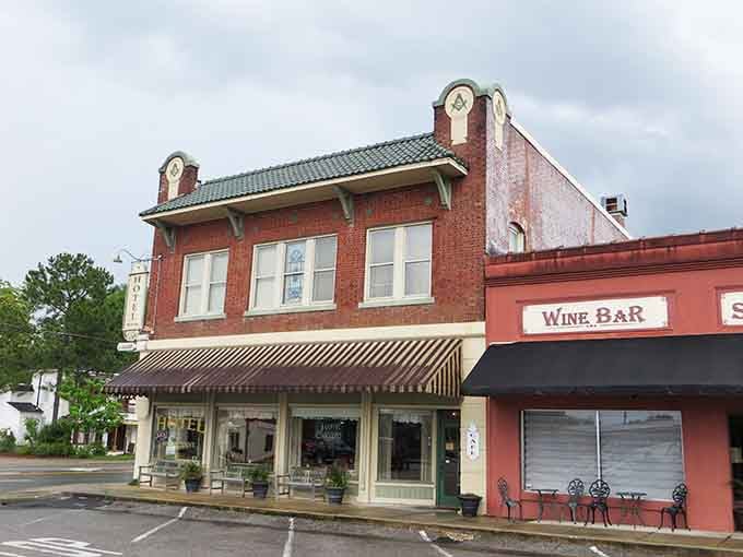 Hotel DeFuniak brings old-school brick charm and a wine bar to the same address. Somebody planned that very well.