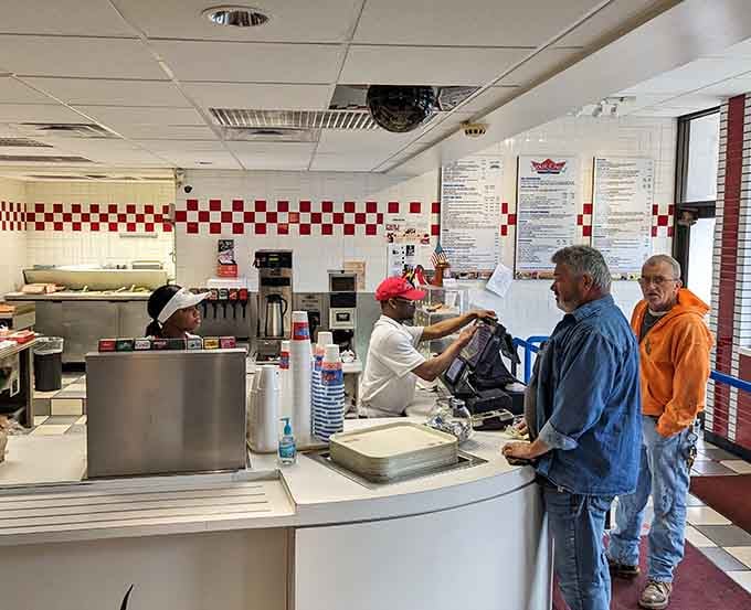 The order counter is where dreams are spoken aloud in numerical code and delicious reality is delivered moments later.
