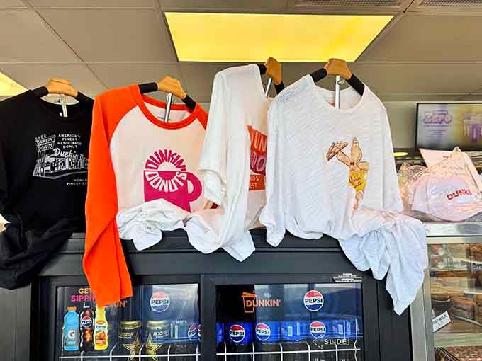 Branded merchandise lets you wear your coffee loyalty on your sleeve, literally, because some people make Dunkin' their whole personality.