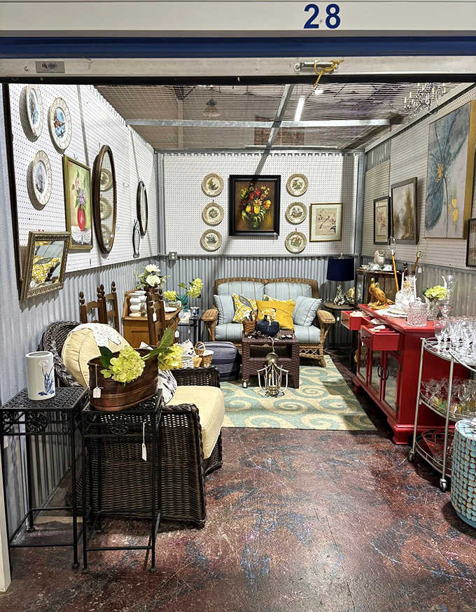 Booth 28 is so thoughtfully arranged it looks like a lifestyle magazine shoot that somehow ended up for sale.